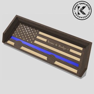 Thin Blue Line Gear Rack | Personalized Police Gear Rack | Duty Belt ...