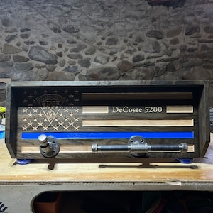 Thin Blue Line Gear Rack | Personalized Police Gear Rack | Duty Belt ...