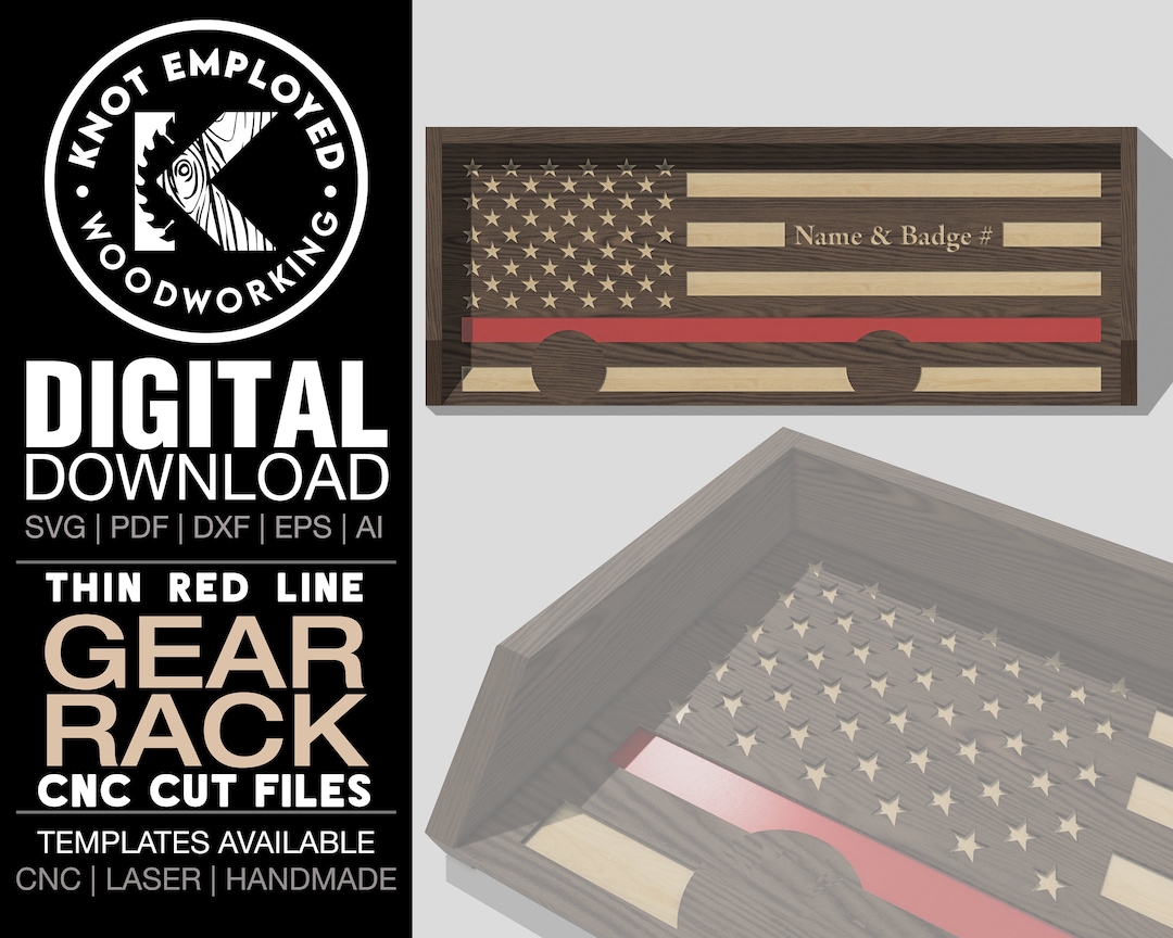 Thin Red Line Gear Rack | Personalized Fire Fighter Gear Rack | Gear ...