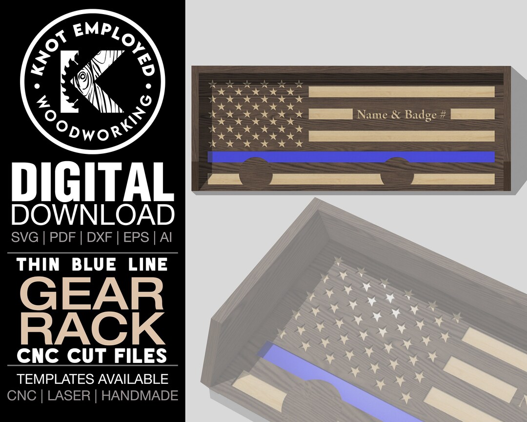 Thin Blue Line Gear Rack | Personalized Police Gear Rack | Duty Belt ...