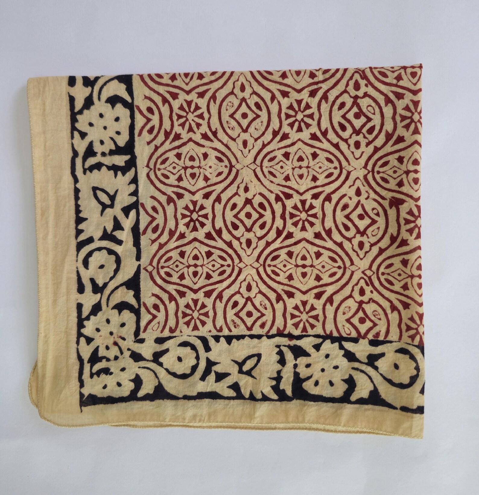 Hand Block Print Bandana Natural Organic Print Bandana Scarf Premium ...