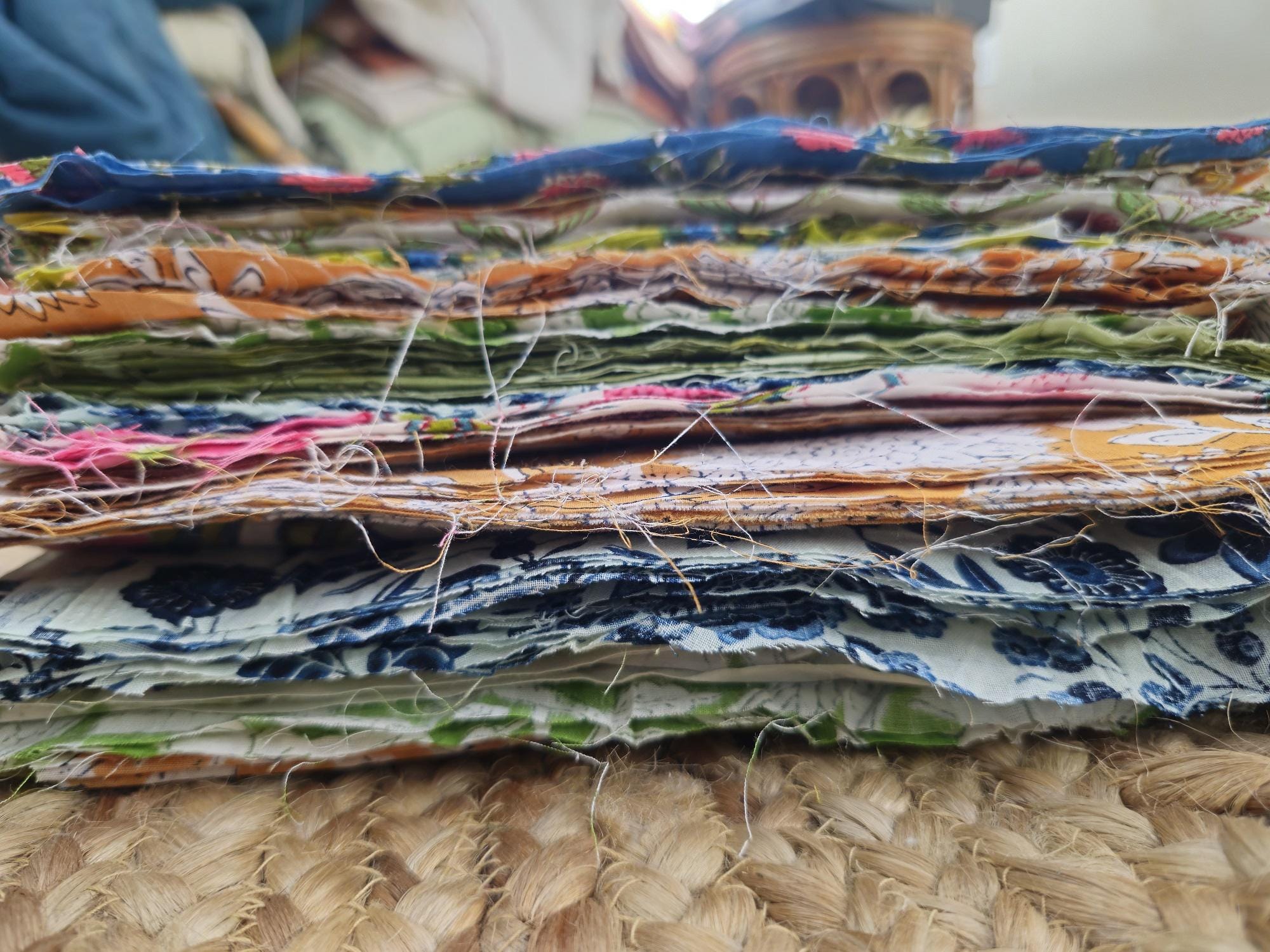 Indian Hand Block Printed Scrap - Scrap Bundle - Fabric Scraps Cotton ...