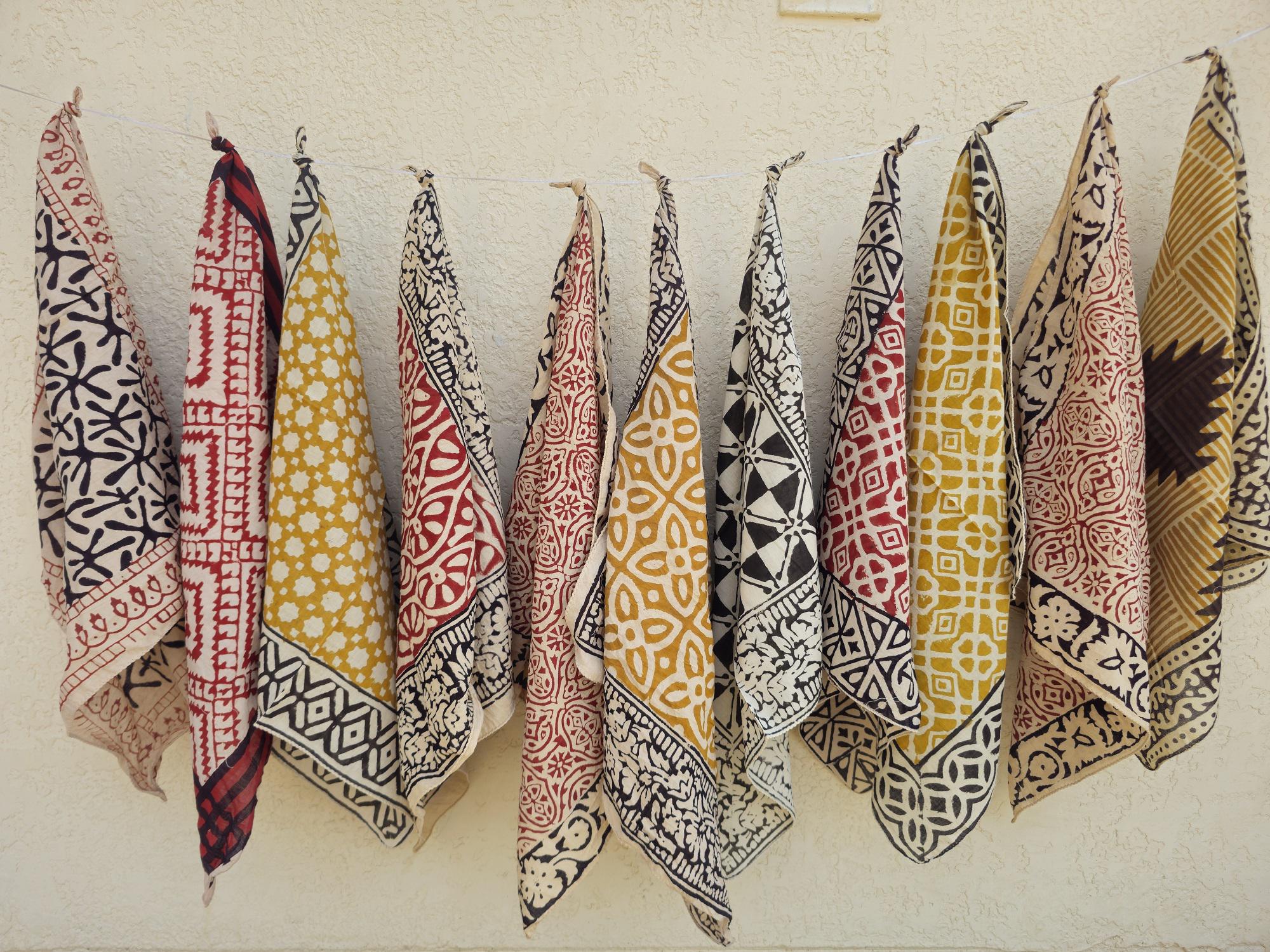 100% Cotton Bandanas, Bohemian Style Cotton Neck Scarf, Boho Soft ...