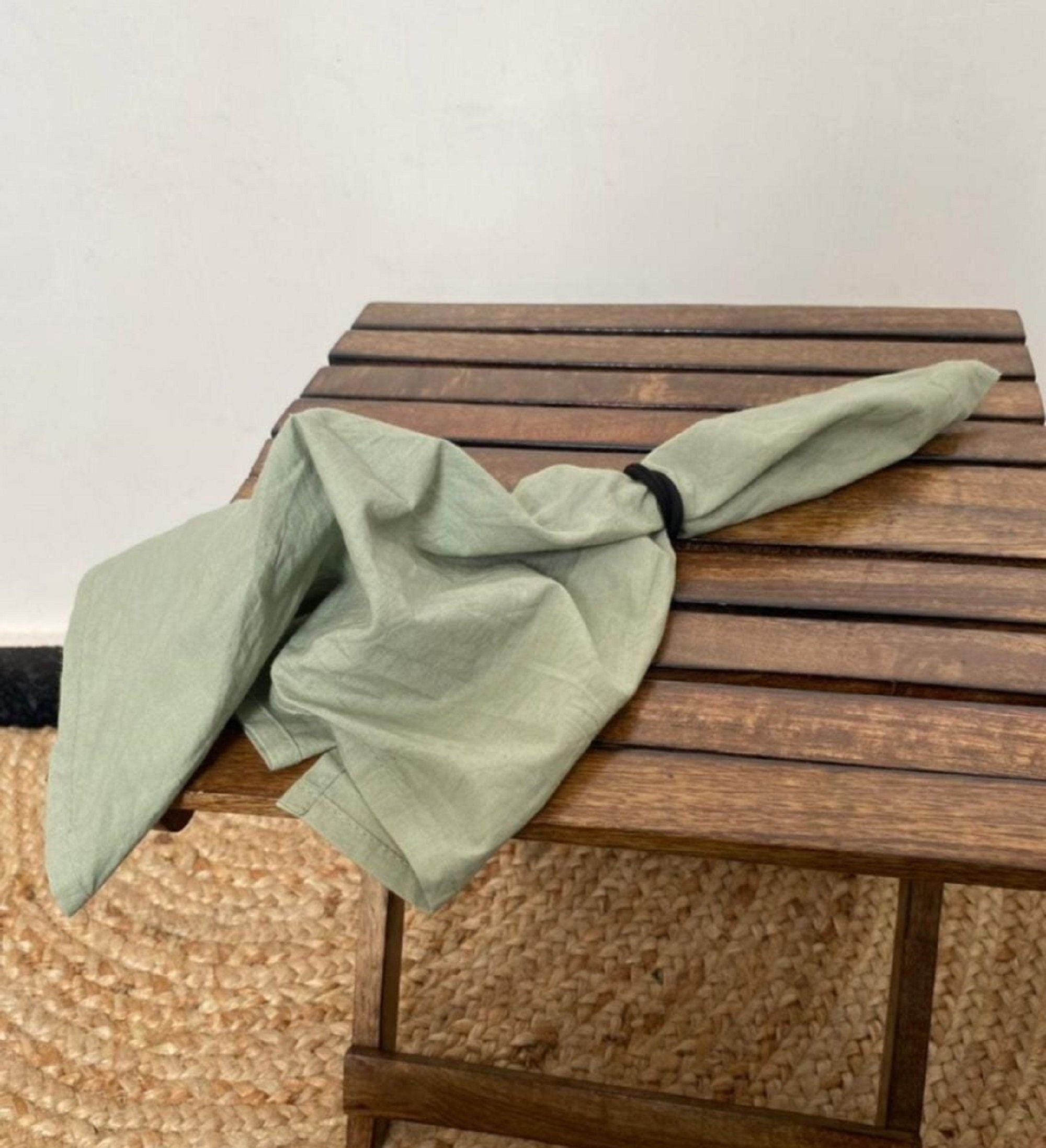 100 Pack Sage Green Napkin, Cotton Napkins, Handmade Napkin, Sage Green ...