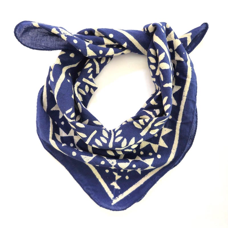 French Print Cotton Scarf - Etsy