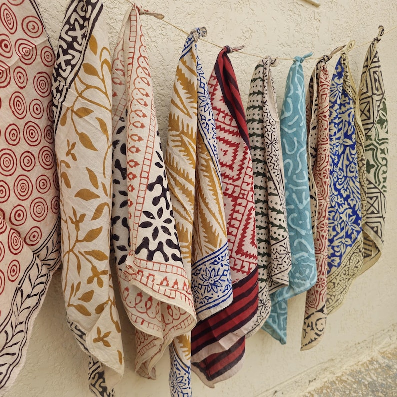 Unique Bulk Bandanas Set of 10 Organic Cotton Bandana Bandana Scarf ...