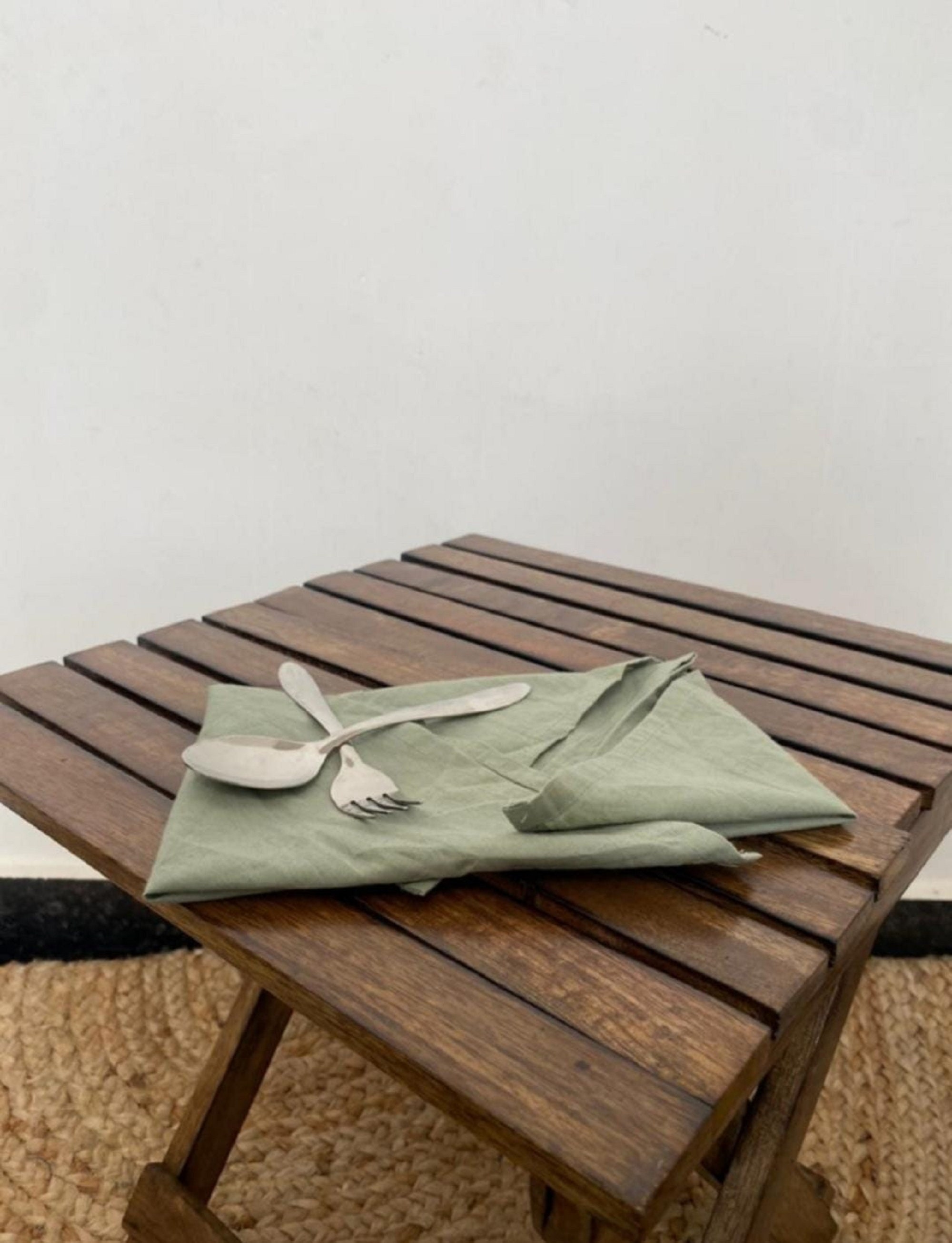 100 Pack Sage Green Napkin, Cotton Napkins, Handmade Napkin, Sage Green ...