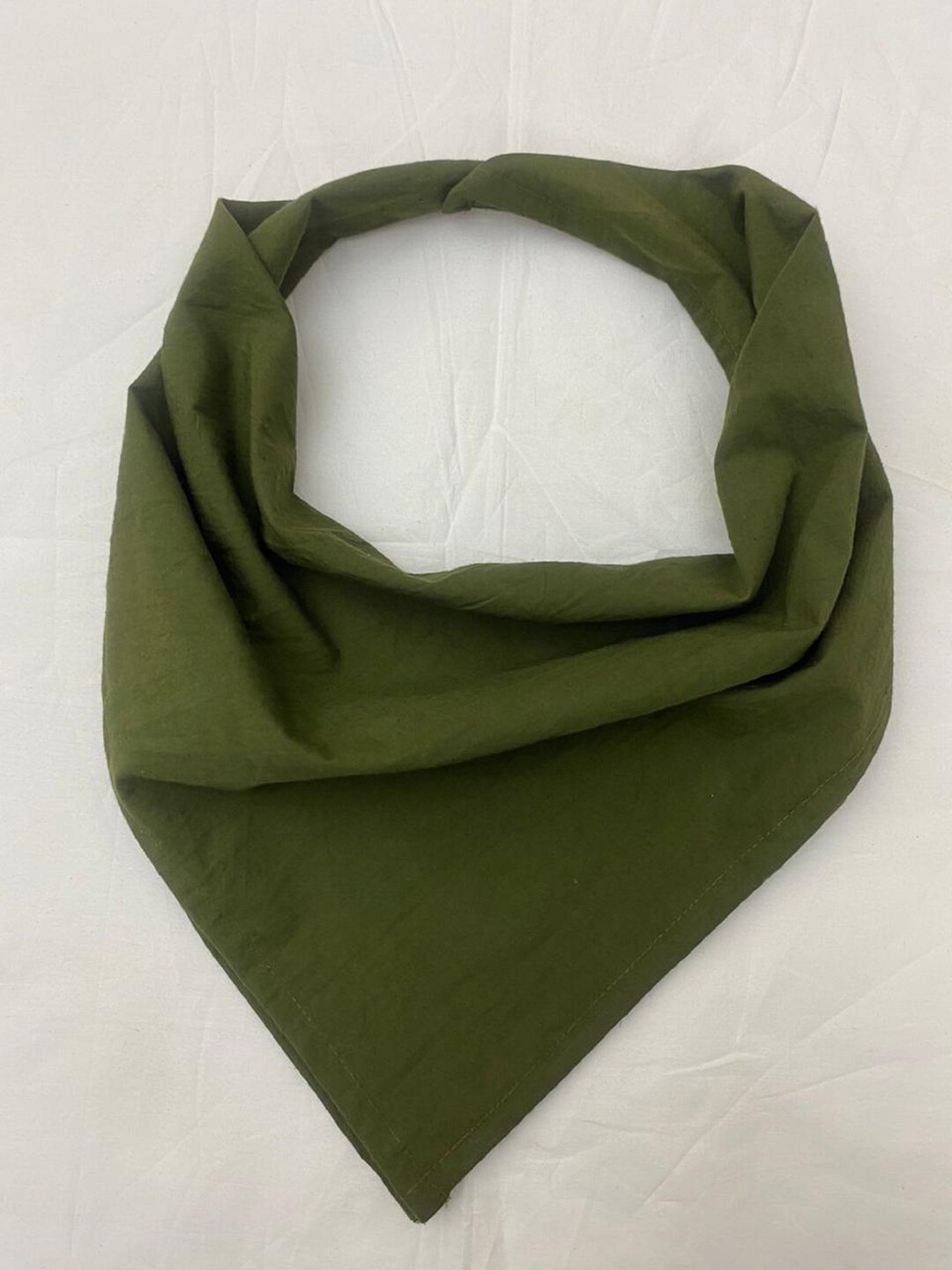 Olive Green Bandana. Cotton Bandana. Green Scarf for Men, Women, Kids ...