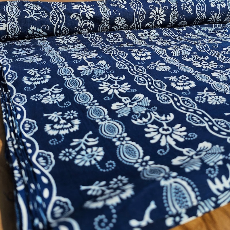 Indigo Blue Fabric - Etsy