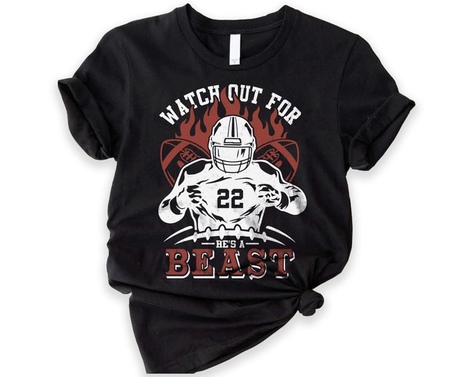 Custom Football Name and Number Shirt, Football Team Fan Shirt ...