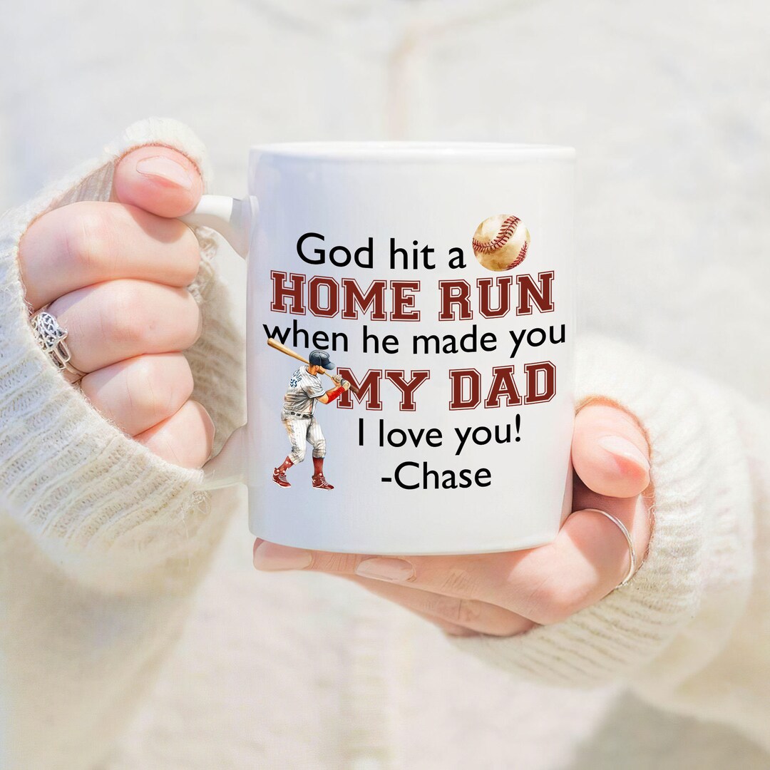 Personalized Dad Mug, Father's Day Gift Mug, Baseball Dad Mug, Baseball ...