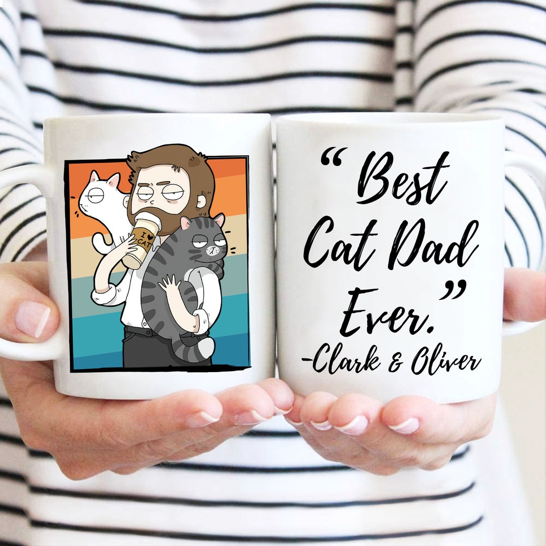 Personalized Best Cat Dad Ever Mug, Cat Dad Mug, Cat Dad Gifts, Cat ...