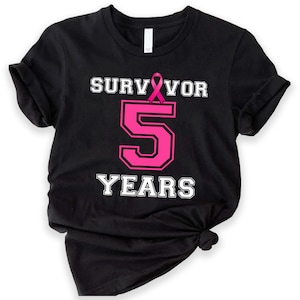 Breast Cancerversary 5 Years Free Customizable Shirt, Custom Breast ...