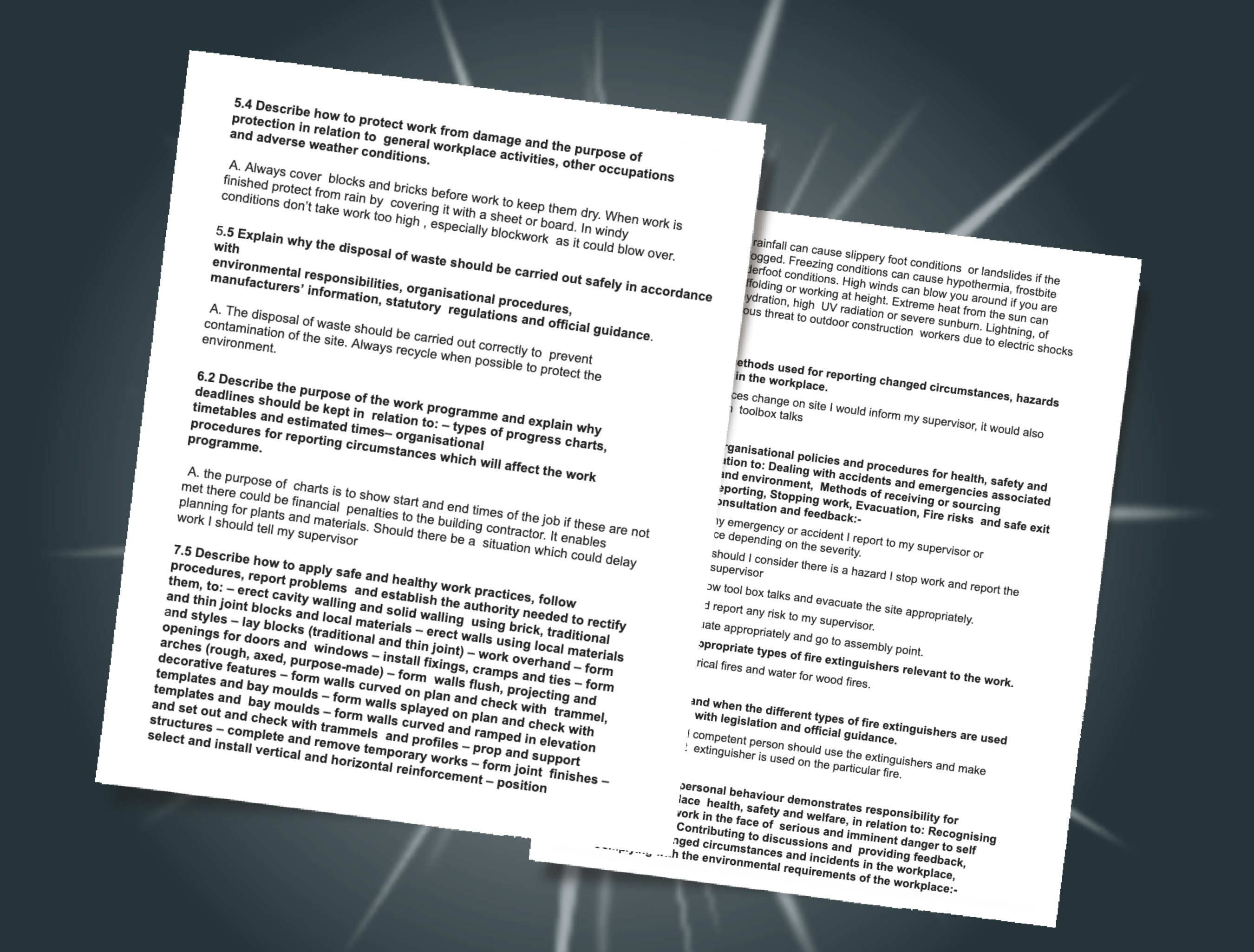 NVQ Level 3 Construction Brickwork PDF Questions and Answers - Etsy