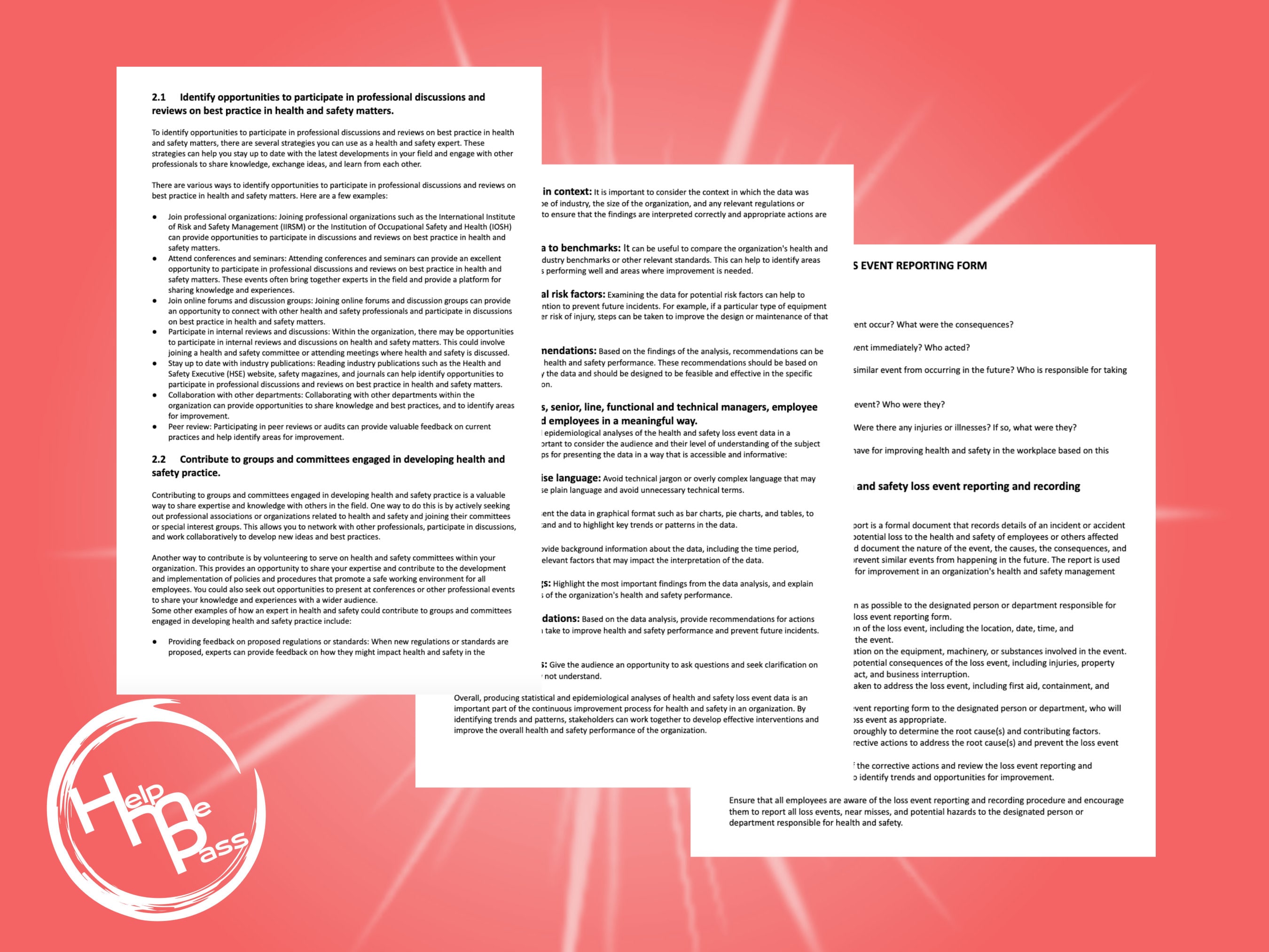 NVQ Level 6 Diploma Health and Safety in PDF Mandatory Answers Assessor ...