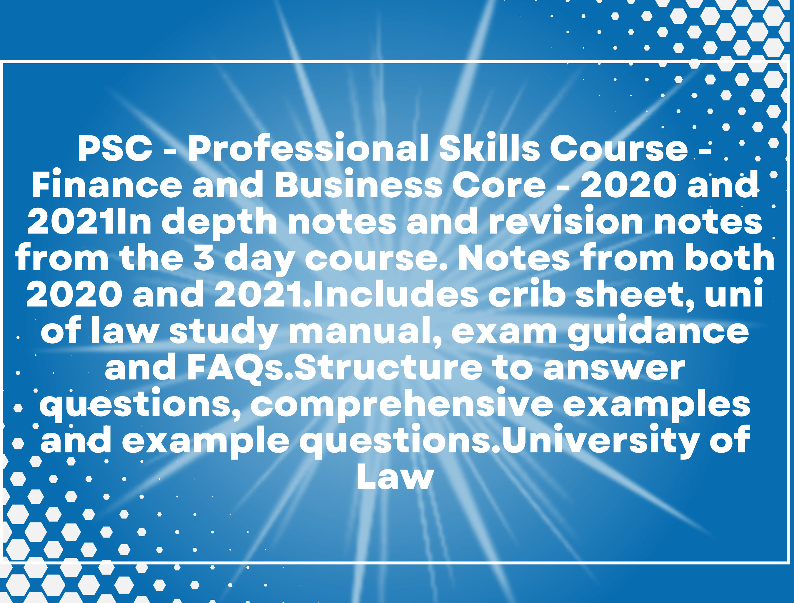 PSC - Professional Skills Course in PDF - Finance and Business Core ...