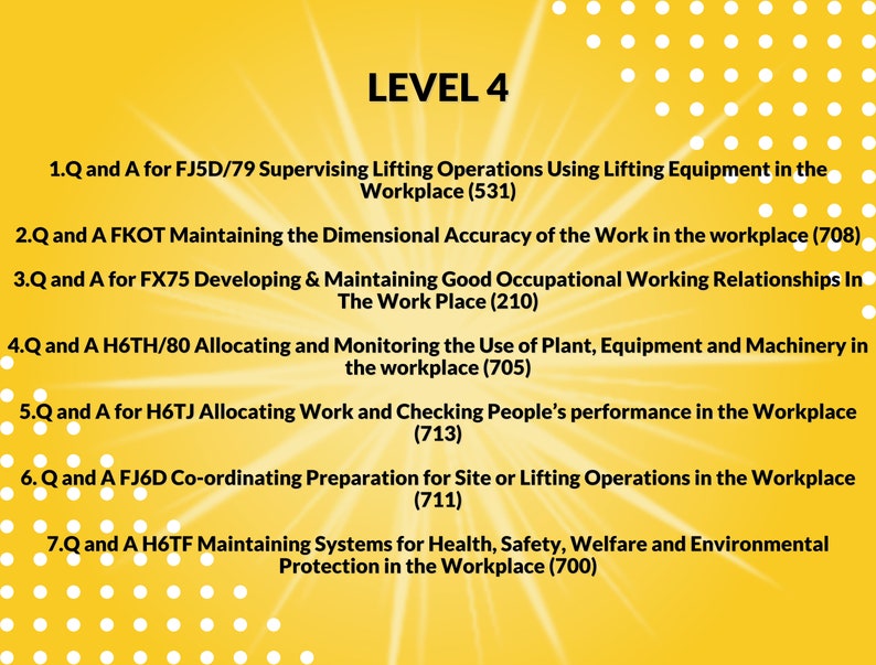 NVQ Level 4 in PDF Diploma Lift Supervisor - Supervising Lifts ( CPCS ...