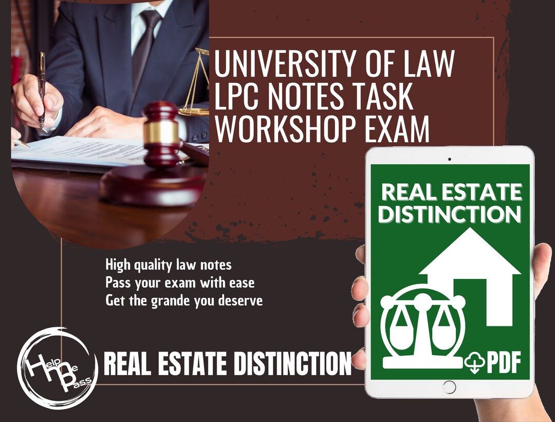 LPC Law Notes Real Estate in PDF University of Law Distinction ...