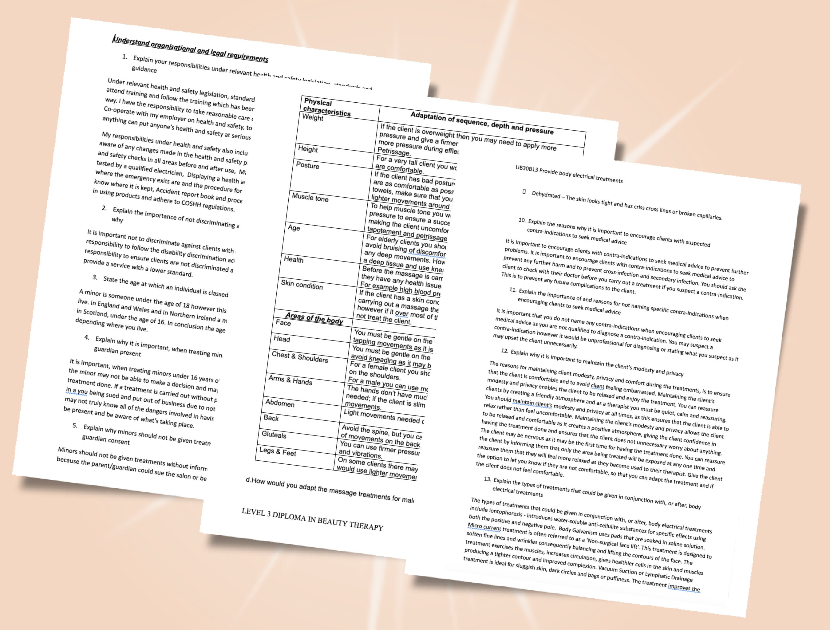 Nvq Level 3 Diploma Vtct Beauty Therapy Treatments Assignment