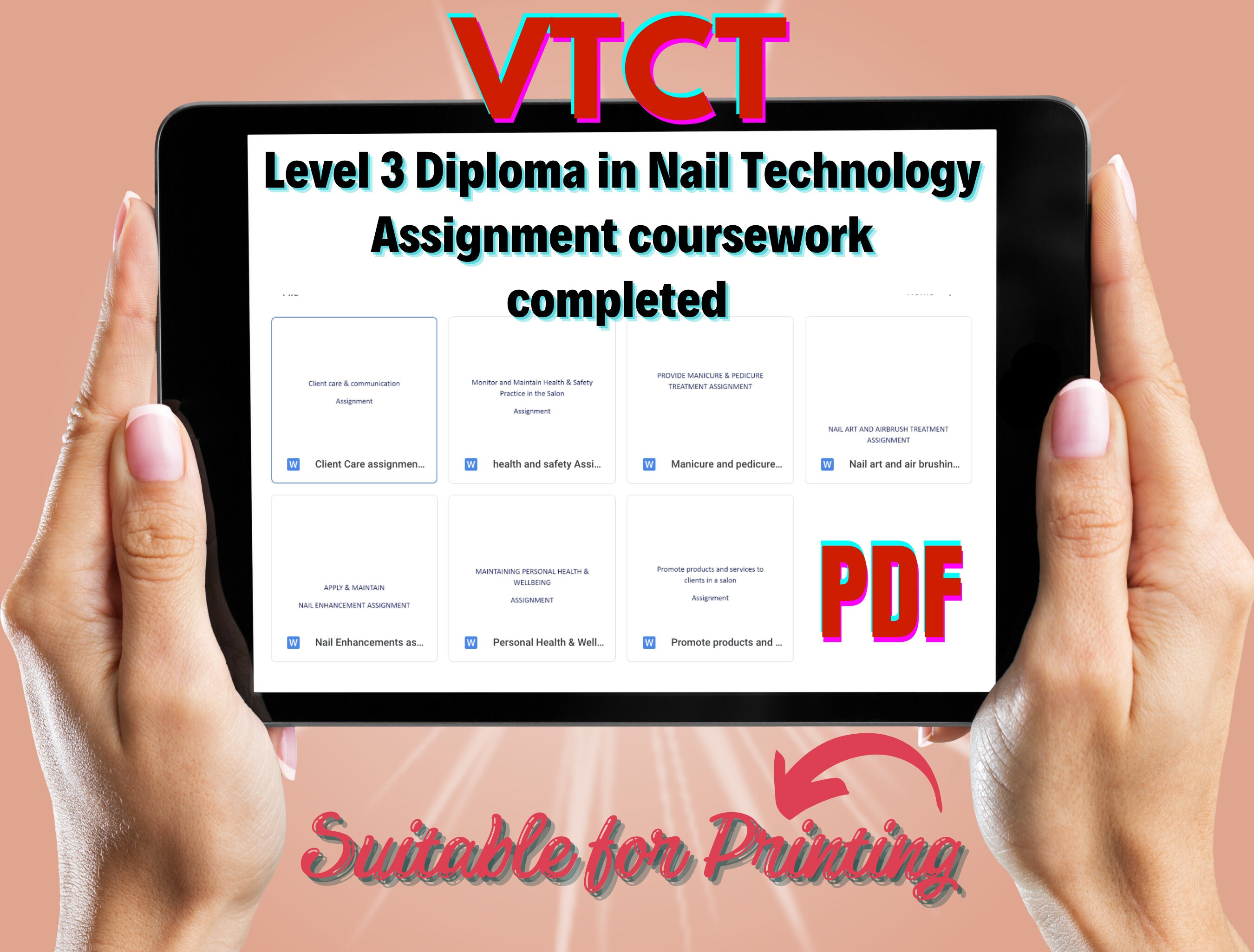 Vtct Nvq Level 3 Diploma In Nail Technology Qcf Assignment Coursework