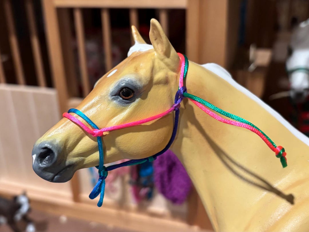 Breyer Model Horse Neon Rainbow Rope Halter - Etsy