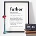 Father Definition Printable, Gift for Dad, Dad Definition, Digital ...