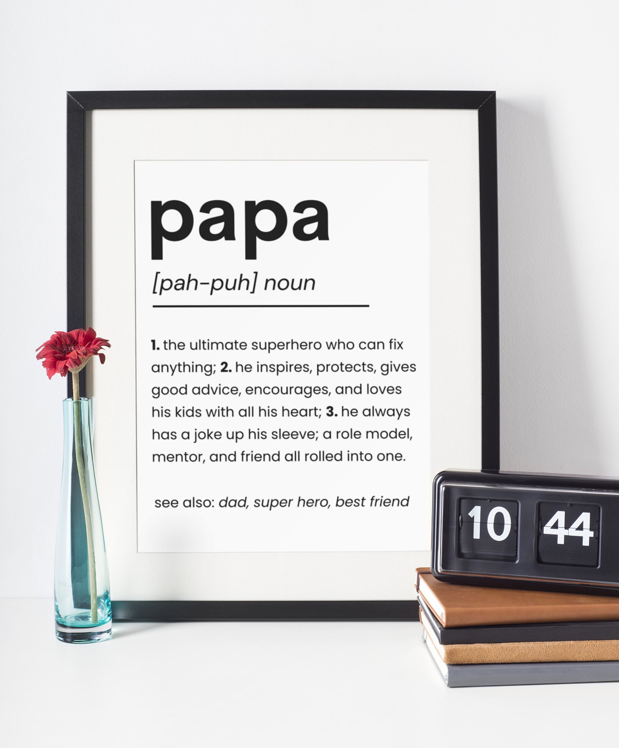 Papa Definition Poster, Gift for Dad, Dad Definition, Dad Appreciation ...