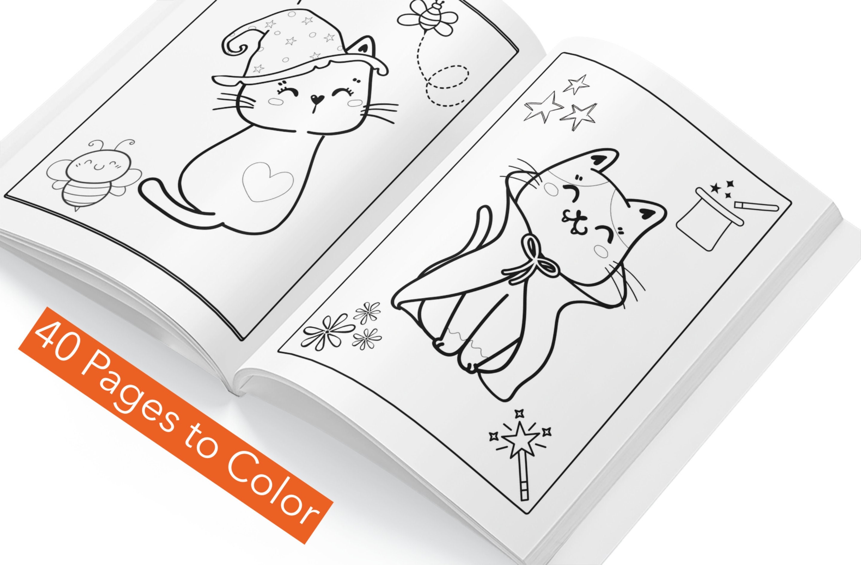 Cat Coloring Pages, Cat Coloring Book, Kitten Coloring Book, Cat ...