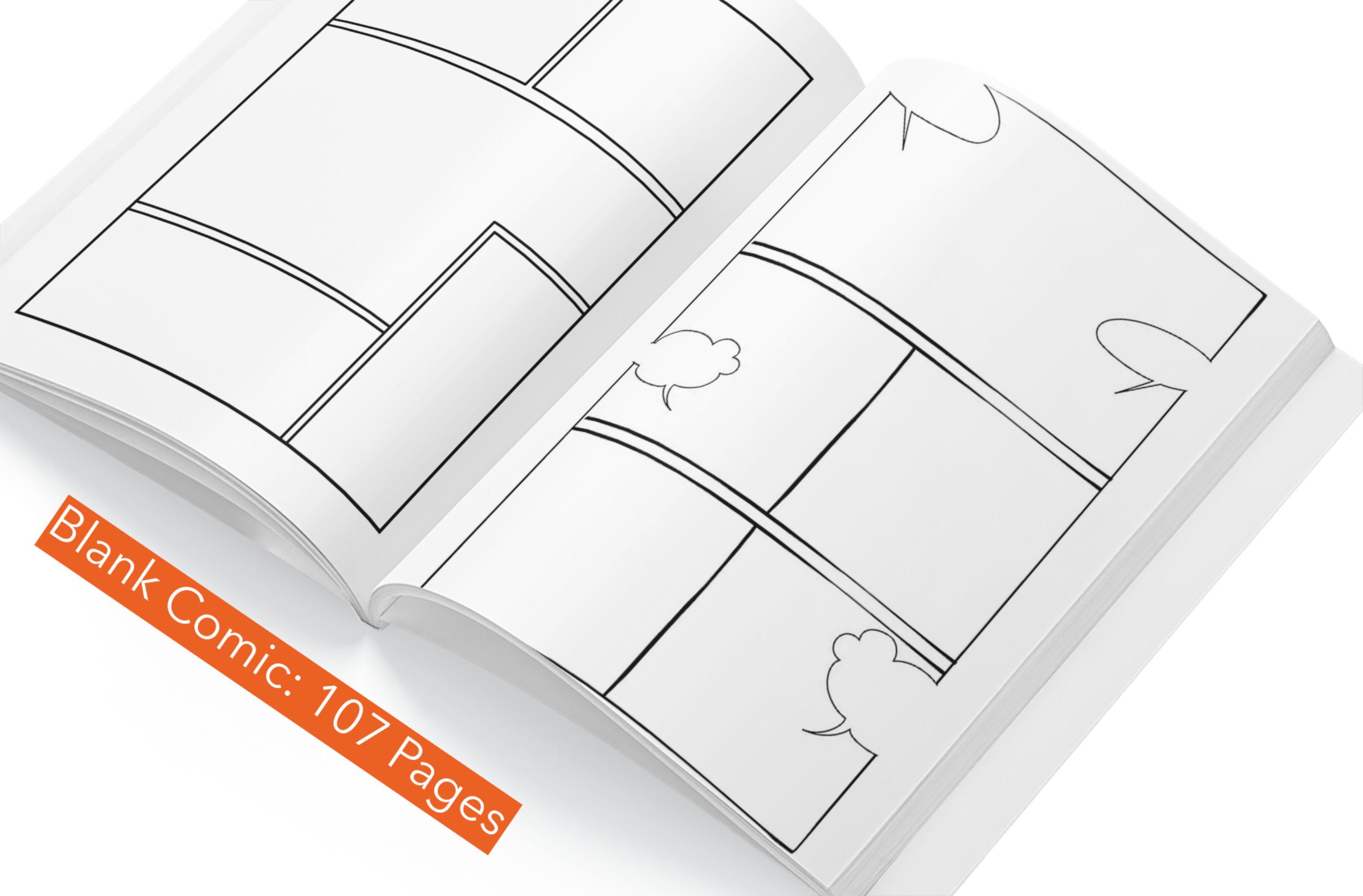 Blank Comic Book for Kids, Create Your Own Comics, Blank Comic Book ...