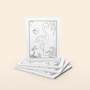 Buy Flamingo Coloring Pages for Kids, 50 Printable Pages, Flamingo ...