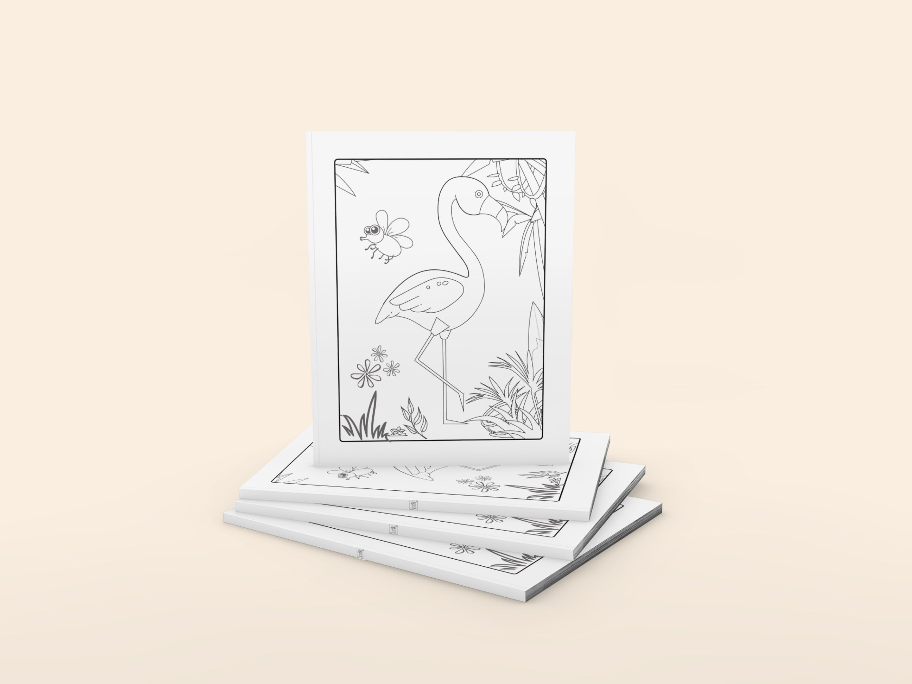 Flamingo Coloring Pages for Kids, 50 Printable Pages, Flamingo Coloring ...