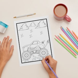 Monster Truck Coloring Pages, Kids Coloring Pages, Monster Truck ...