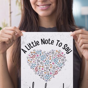 Music Teacher Appreciation Card, Thank You Card for Music Teacher ...