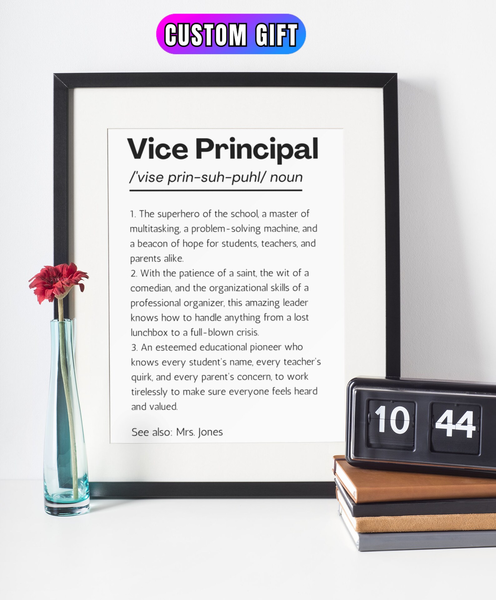 Vice Principal Definition Print, Vice Principal Gift, Assistant ...