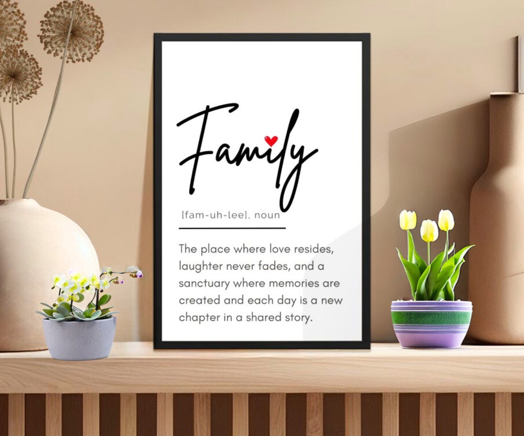 Family Definition Printable, Family Definition Sign, Family Definition ...