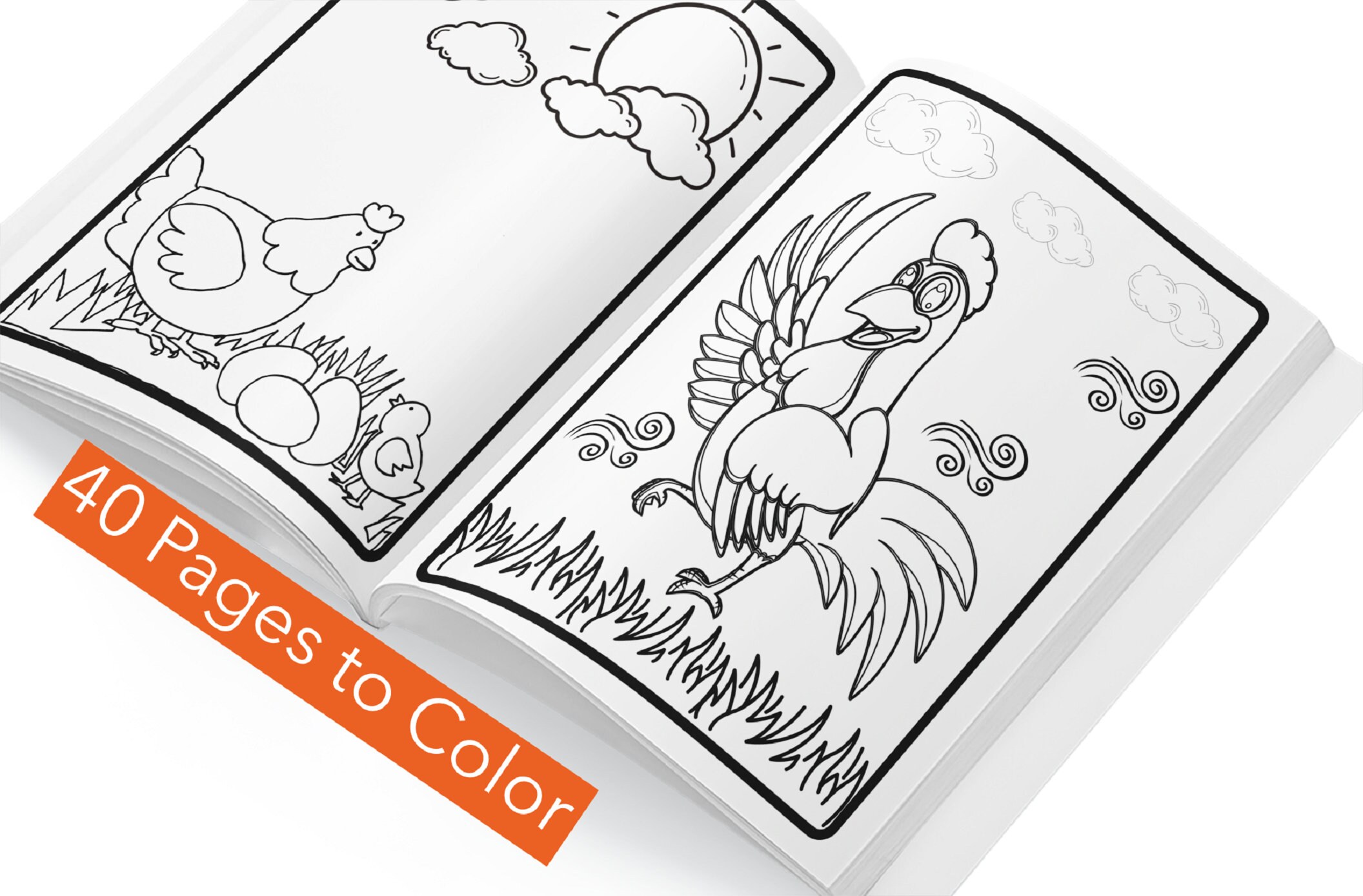 Chicken Coloring Pages for Kids, Printable Coloring, Kids Coloring Page ...