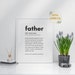 Father Definition Printable, Gift for Dad, Dad Definition, Digital ...