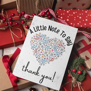 Music Teacher Appreciation Card, Thank You Card for Music Teacher ...