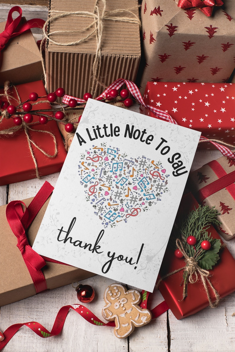 Music Teacher Appreciation Card, Thank You Card for Music Teacher ...