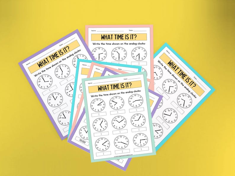 Telling Time Worksheet, Telling Time Printable, Telling Time Activity ...