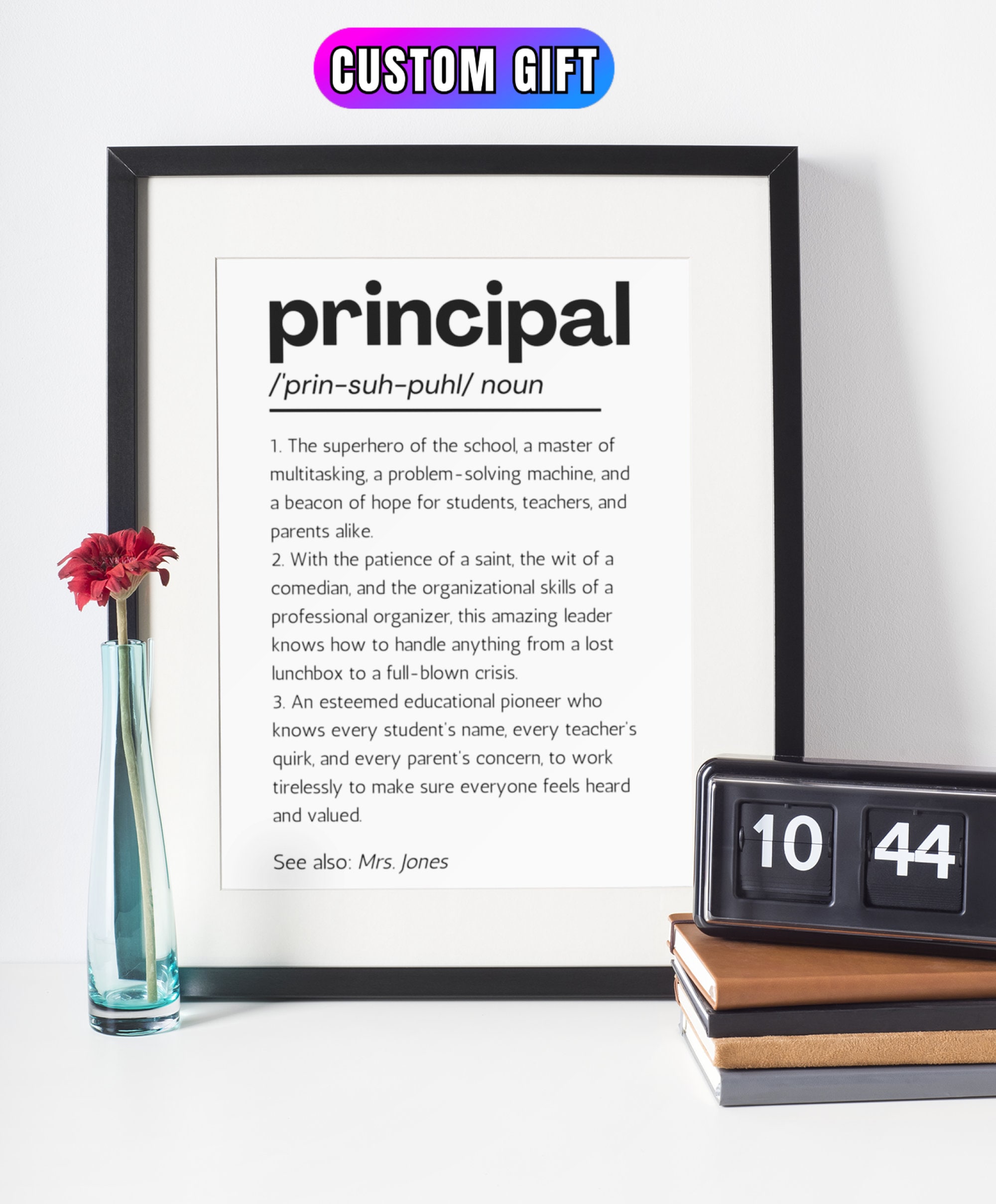 Principal Definition Print, Custom Principal Gift, School Principal ...