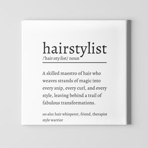 Hairstylist Definition Print, Hairstylist Gift, Hairdresser Gift, Gifts ...