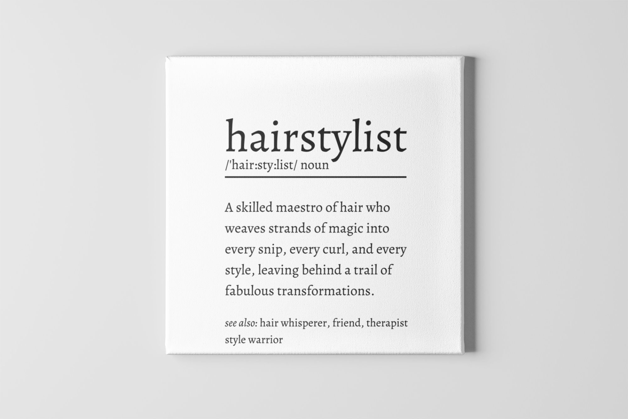 Hairstylist Definition Print, Hairstylist Gift, Hairdresser Gift, Gifts ...