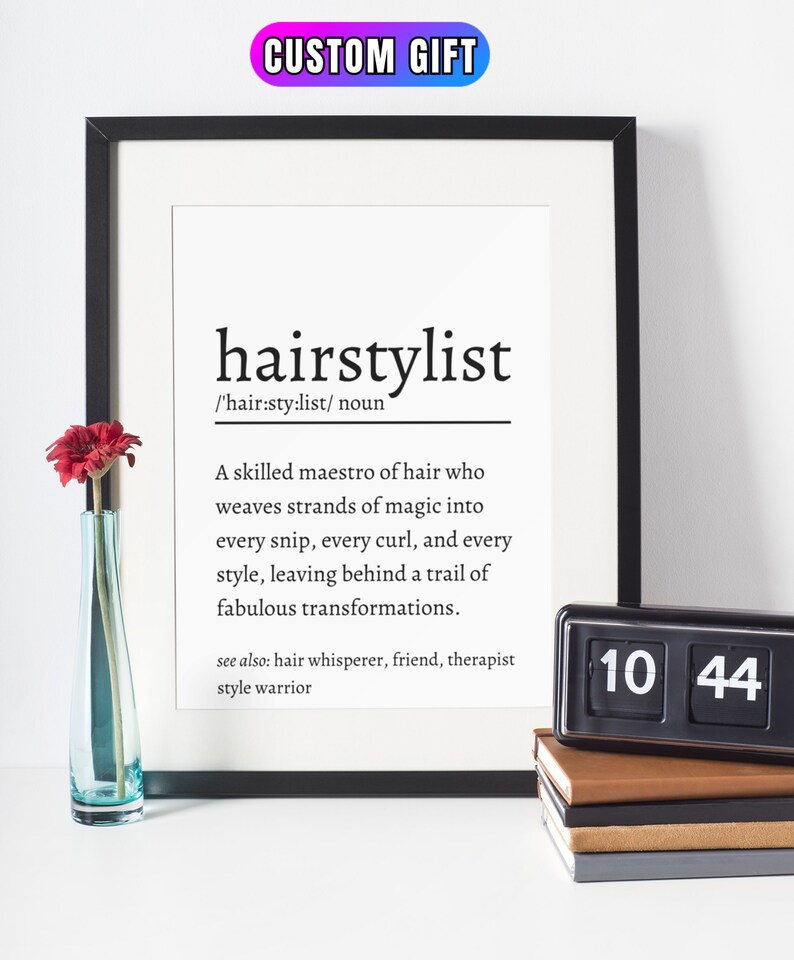 Hairstylist Definition Print, Hairstylist Gift, Hairdresser Gift, Gifts ...