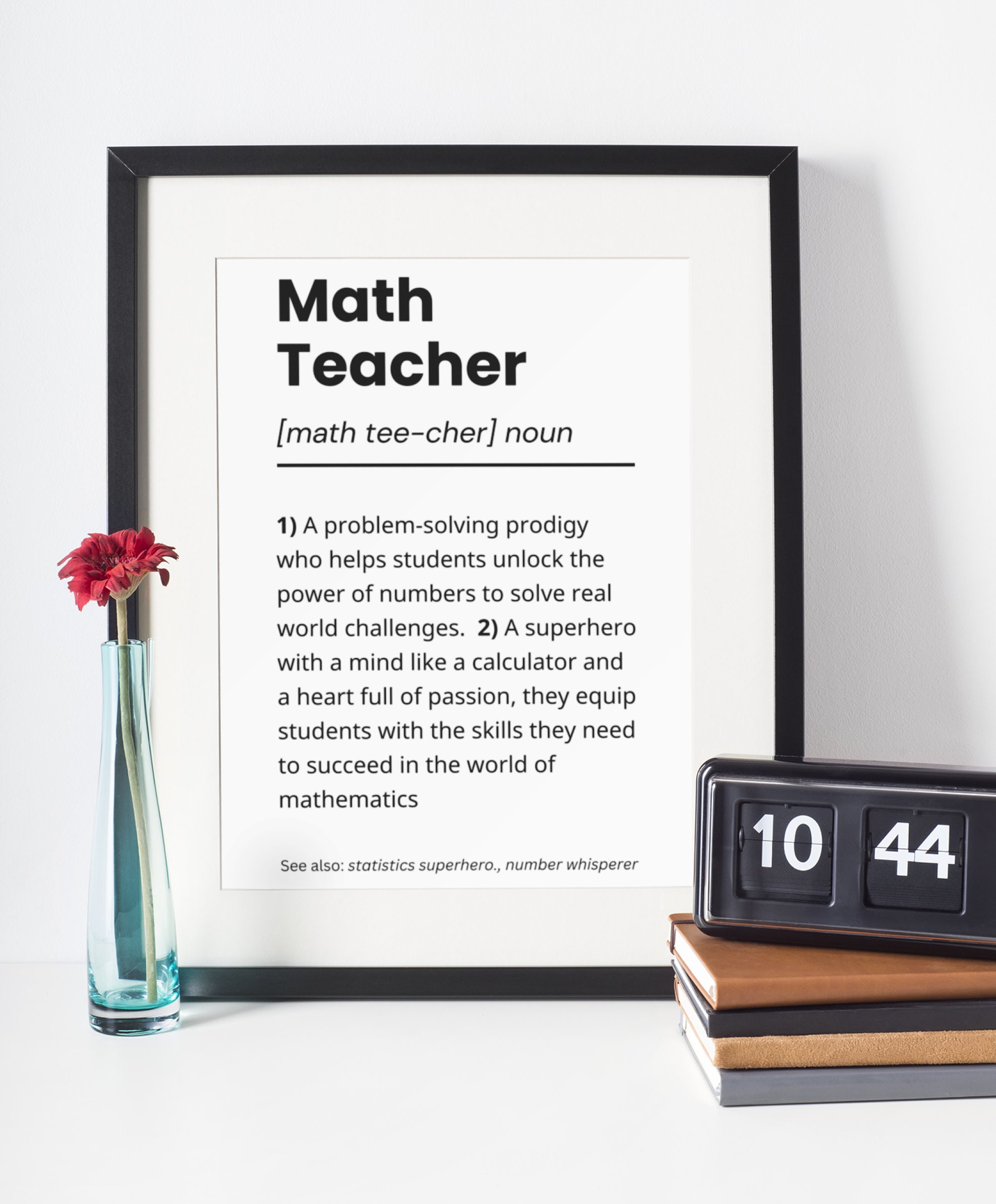 Math Teacher Definition, Math Teacher Gift, End of the Year, Math ...