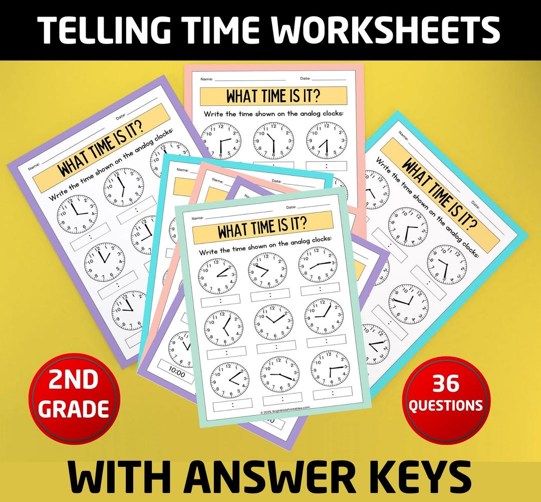 Telling Time Worksheet, Telling Time Printable, Telling Time Activity ...
