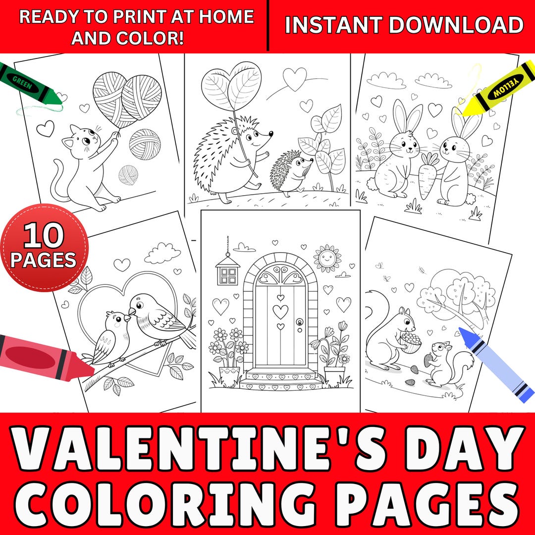 Valentine's Day Coloring Pages, Valentine Coloring Sheets, Heart ...