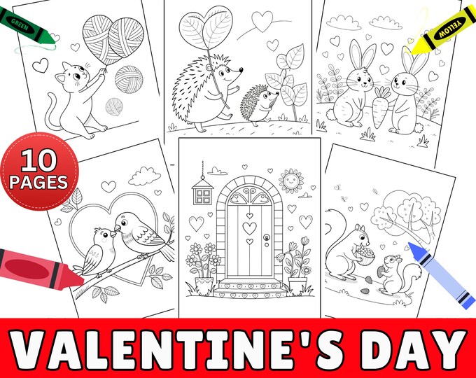 45 Valentines Day Coloring Pages, 45 Cute Love Coloring Pages, Cute ...