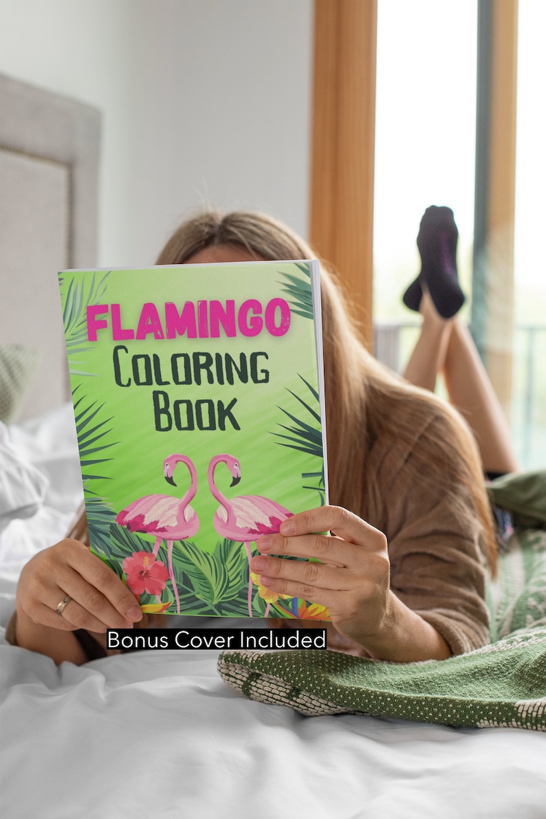 Buy Flamingo Coloring Pages for Kids, 50 Printable Pages, Flamingo ...