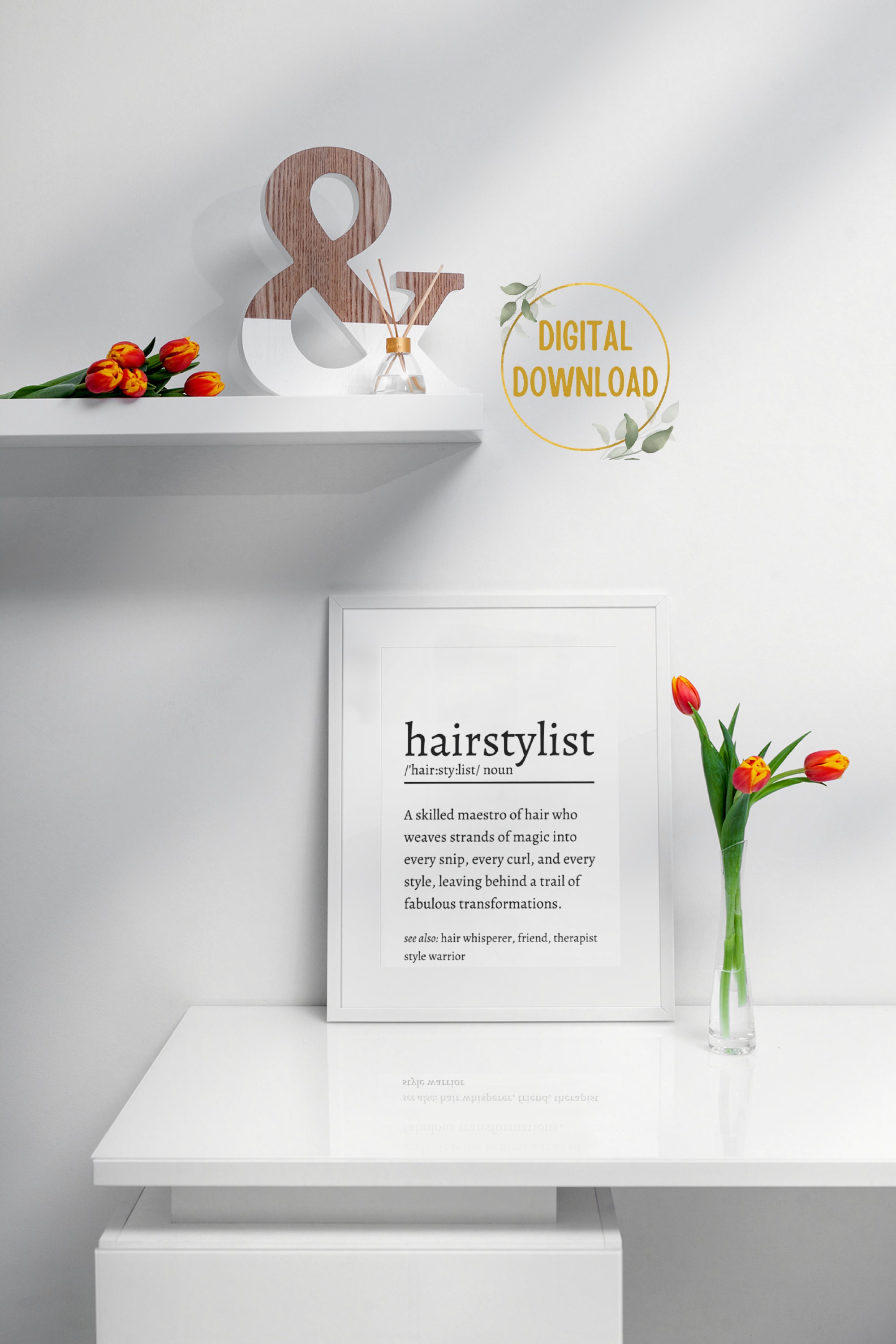Hairstylist Definition Print, Hairstylist Gift, Hairdresser Gift, Gifts ...